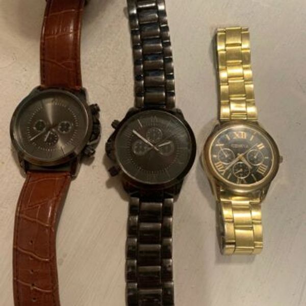 2 Allude Black Men's Watch FMDAL586 & Geneva Watch - 3 Watches ...