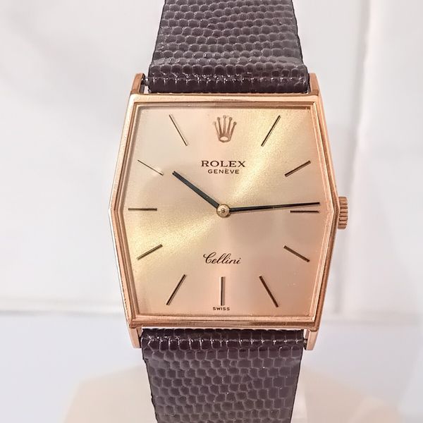 RARE 1970-80s GENTS 18K GOLD ROLEX CELLINI JUMBO Ref.4122 IN NEAR MINT ...