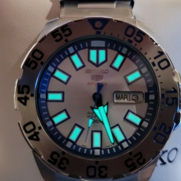 Seiko SRP481K1 Baby Ice Monster Watch NIB Lume like crazy | WatchCharts