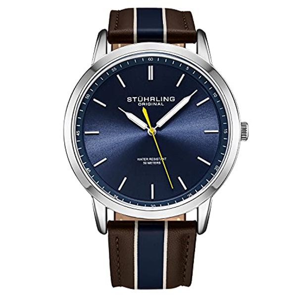 Watch Stührling Original Mens Dress Watch Leather Strap Ultra Slim ...