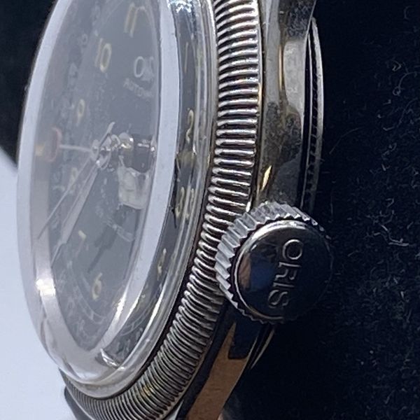 Vintage ORIS Pointer Date 34mm Black Dial Automatic Swiss Watch ...