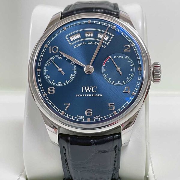 FS: IWC Portugieser Annual Calendar Blue IW503502 Mint IWC Warranty ...