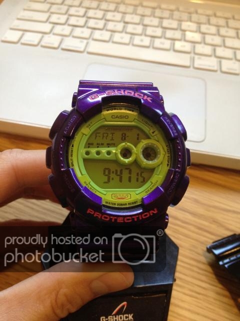 Casio G-shock GD-100SC glossy black and green with Hulk mod and parts ...