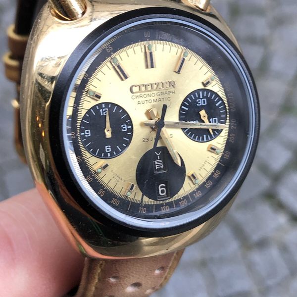 Citizen Bullhead Vintage Chrono 8110 Auto Gold | WatchCharts Marketplace