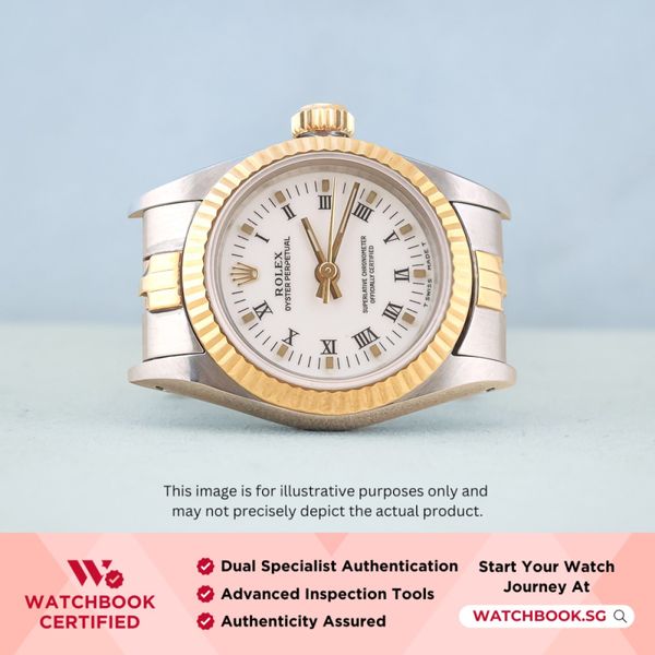 Preloved Rolex Oyster Perpetual Jubilee 67193 White Roman Dial A2830 ...