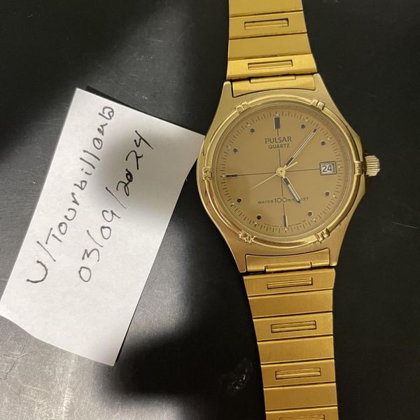 [WTS] 1988 Pulsar Quartz Gold Toned Men's Wrist-Watch $129 ...