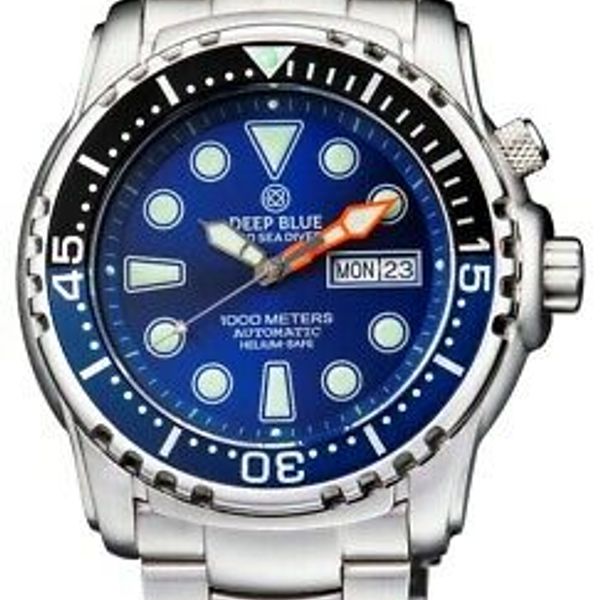 Deep Blue Pro Sea Diver 1000m 45mm Automatic Dive Watch Gen 2 PSDBUBAT ...