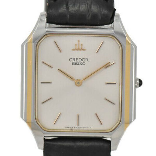 SEIKO CREDOR 8420-5370 Silver Dial Quartz Ladies Watch J#98435 ...