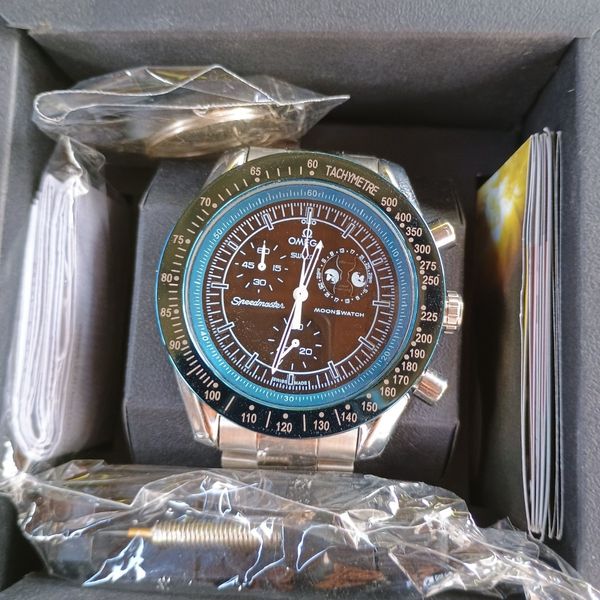 OMEGA x Swatch Moonswatch Homage Modded Stainless Steel Case ...