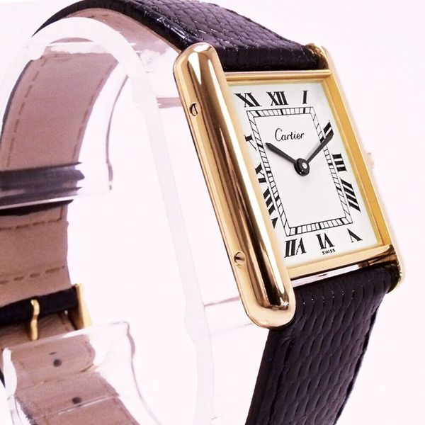 Cartier Authentic Men's Cartier Tank Watch Cartier Presentation Box and ...