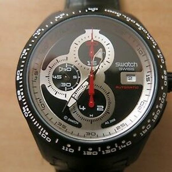 SWATCH IRONY CHRONO AUTOMATIC SPECIAL RIGHT TRACK SVGB 400 RARE | WatchCharts