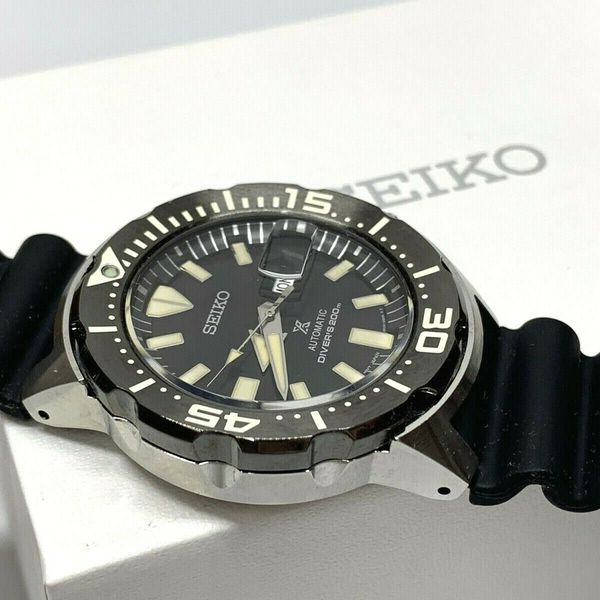 SEIKO PROSPEX Monster SRPD27 Black Dial 42mm Automatic Diver Watch w ...