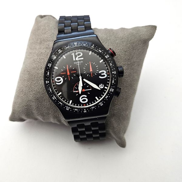 Swatch Irony Chrono 2016 - YVB403 - Black Is Back - Lightly Used ...