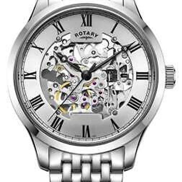 Rotary Skeleton Automatic (42mm) Silver Dial / Stainless Steel GB02940 ...