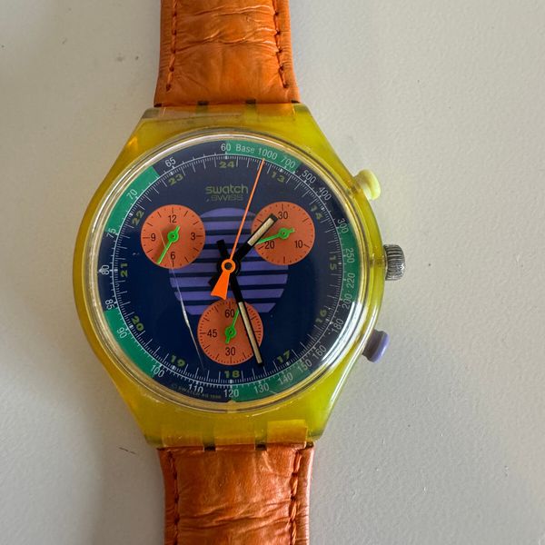 Vintage Swatch Neo Wave Chrono SCJ100 1991 Chronograph, Rare ...