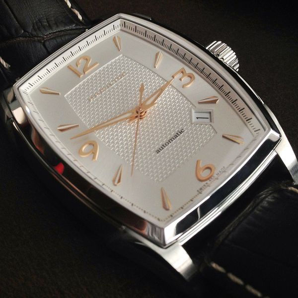 *SOLD: Hamilton Jazzmaster Tonneau Automatic (Silver Dial - H36415555 ...
