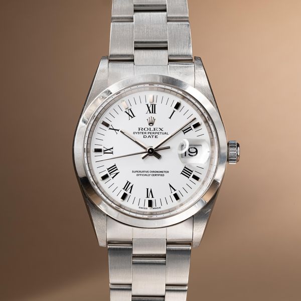 FS: 2000 Rolex Date 15200 White Roman Dial | WatchCharts Marketplace
