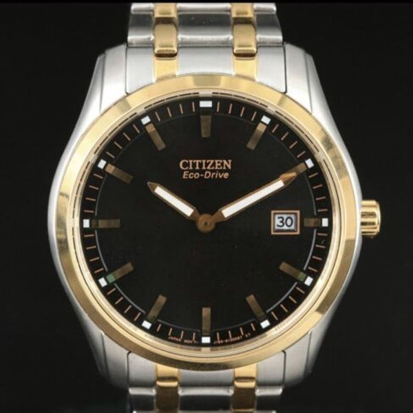 Citizen Eco Drive Two Tone Steel Quartz Watch | WatchCharts Marketplace