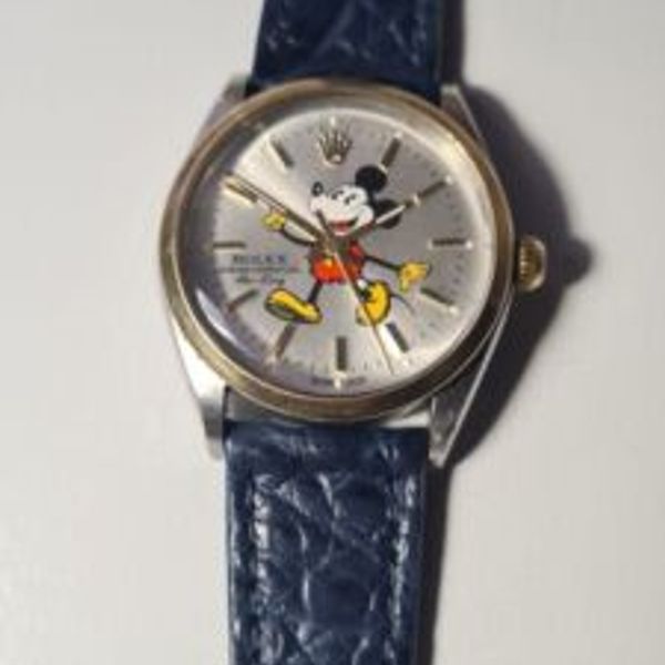Rolex Airking 5500 Mickey Mouse 18k Fine Watch, 34mm &Swiss ETA ...