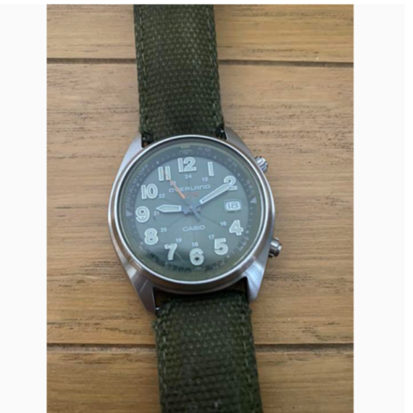 Casio Overland OVW-100BJ Radio Wave Tough Solar Green Japan Mov't ...