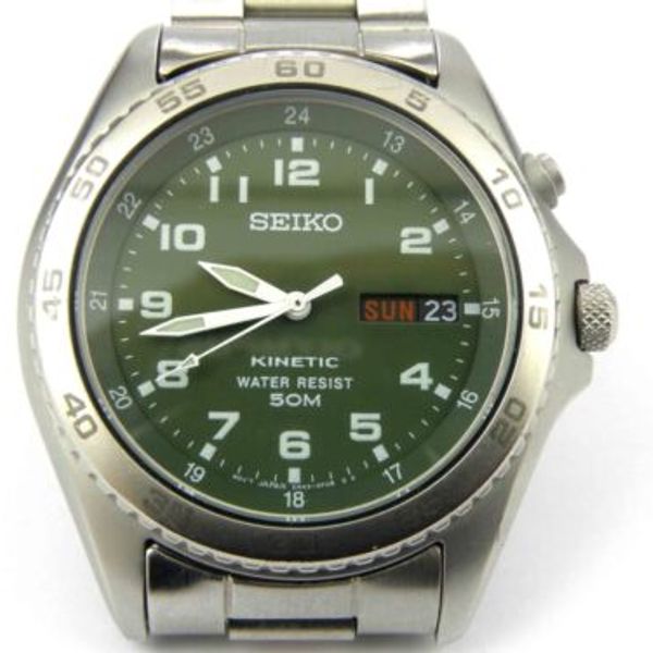 Men's Seiko Kinetic Military Watch 5M43-0D10 - 50m | WatchCharts ...