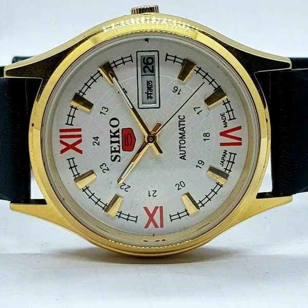 Siko 5 automatic men golden plated vintage 17 jewel made japan watch ...