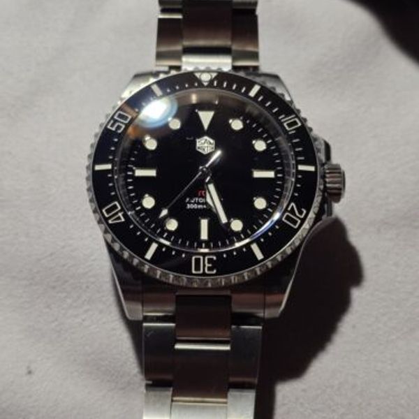 San Martin SN011 Titaniu Milsub Sword Hands, Black Ceramic Bezel, Sw20 ...