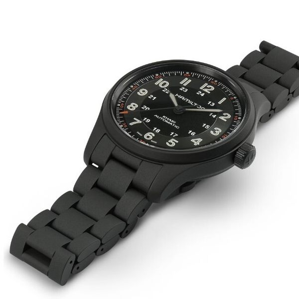 Hamilton Khaki Field Titanium Auto Black Dial Round Men's Watch ...