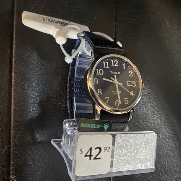 TIMEX Navy Blue Watch With Adjustable Band, Indiglo Blue Face With ...
