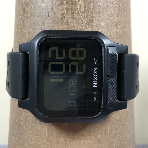 Nixon The Heat Breathe Deep Men Sport Black Rubber Quartz Digital Watch ...