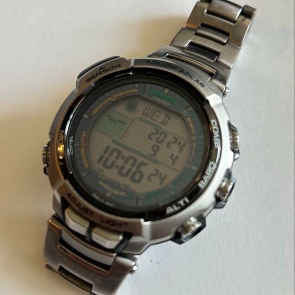 Casio Pro Trek PRX-2500T Outdoor Watch Titanium Used from Japan ...