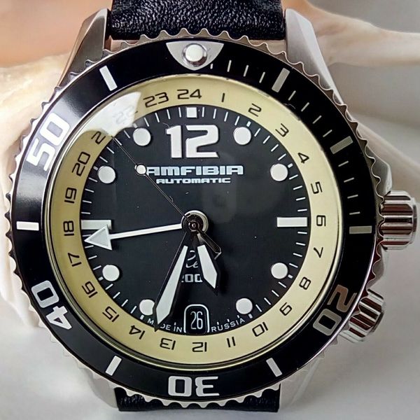 ORIGINAL Watch VOSTOK AMPHIBIA REEF 080481 Mechanical-Auto Water Proof ...