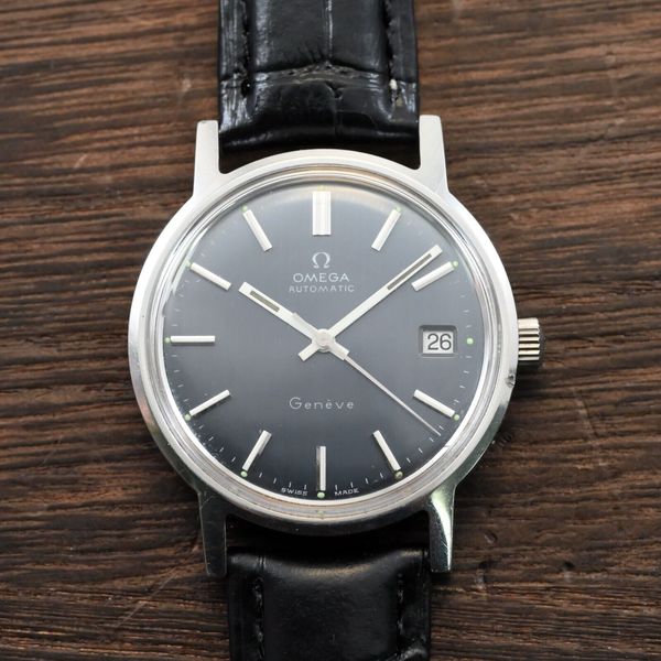 OMEGA Geneve Cal.1012 Black Dial Automatic Men's Watch Ref.166.0163 ...