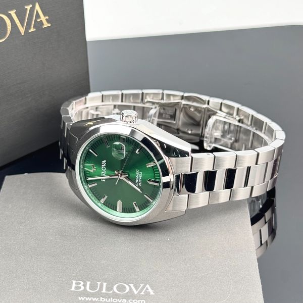 Bulova Surveyor Automatic Green Dial Stainless Steel Classic Men's ...