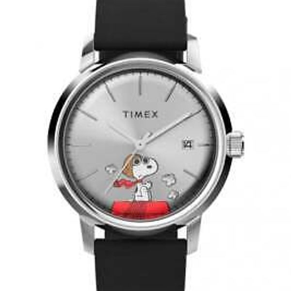 Timex Marlin Automatic x Peanuts Snoopy Flying Ace 40mm Watch TW2W49600 ...