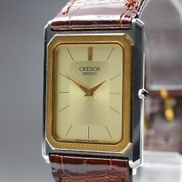 [Near MINT] Seiko Credor 6730-5090 14KT Gold Bezel Men's Quartz Watch ...