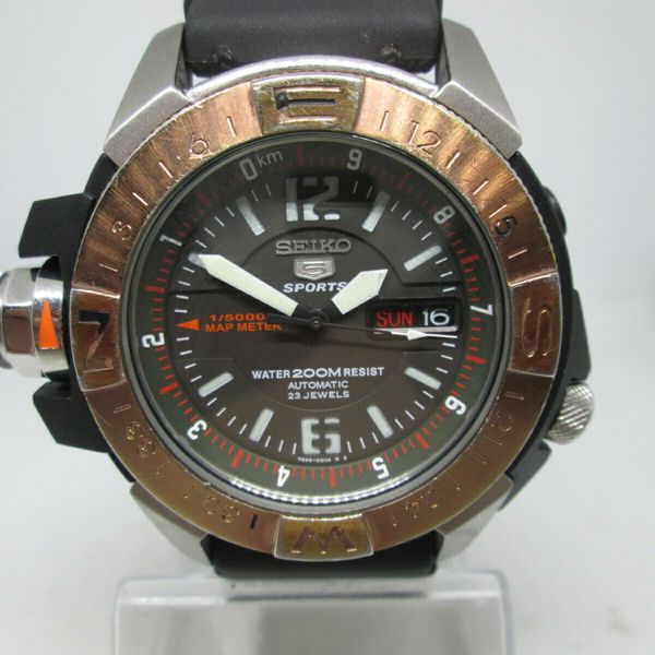 SEIKO MAP METER 1/50000 7S36-02K0 (SKZ320J1) DAYDATE AUTOMATIC MENS ...