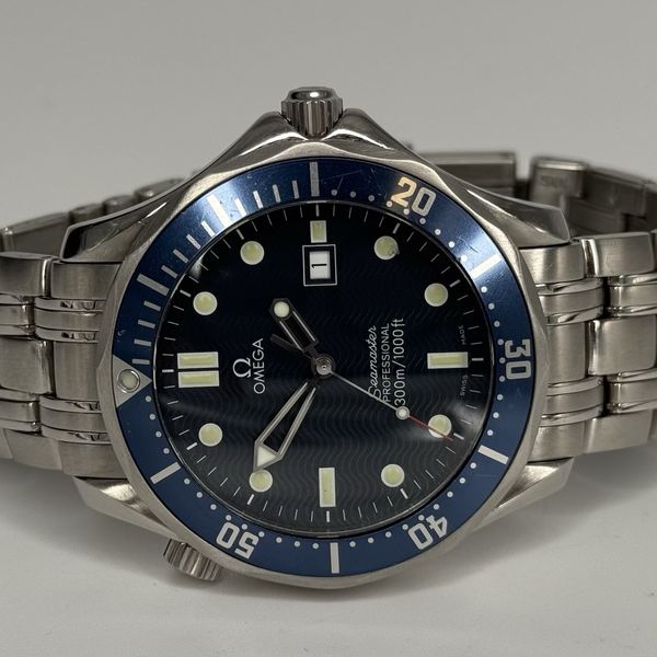 Omega Seamaster Professional Blue Wave Dial 41mm Quartz Watch ...
