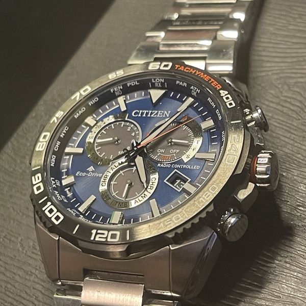 Citizen Promaster Land Eco-Drive Chronograph Men's Blue Dial Watch ...