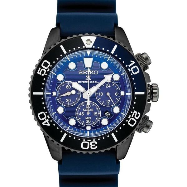 SEIKO PROSPEX SSC701P1 Special Edition Chronograph BLUE Silicone Strap ...
