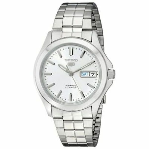 New Seiko Men's SNKK87 Automatic Stainless Steel Dress Watch ...