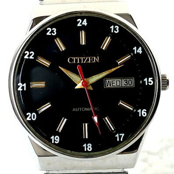 Citizen Automatic Japan 24 Hours Military Time Attractive Black Dial ...