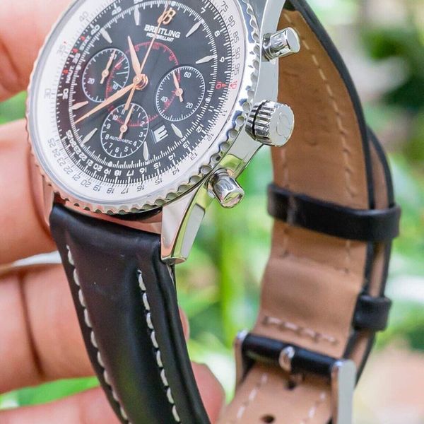 FS: Breitling Montbrillant Navitimer 38 Black Dial Boxes Steel ...