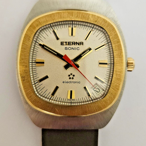 Eterna Sonic Electronic Steel with Brown Leather Strap | WatchCharts ...