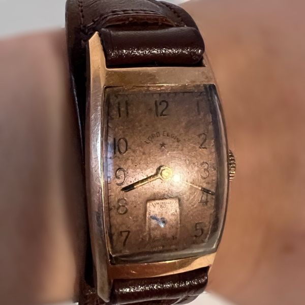 Rare 1942 Lord Elgin Wrist Watch in 14 Karat Yellow Gold Model 4502 ...