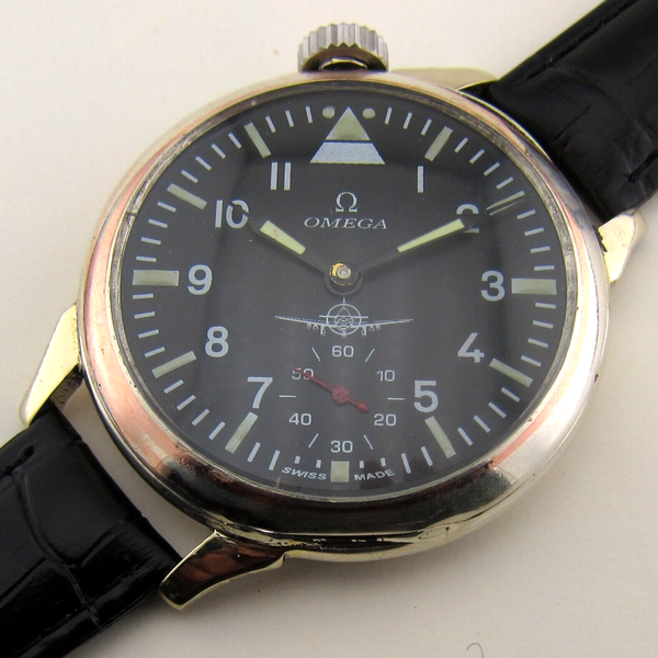 Luxury rare OMEGA wristwatch military style for pilot aviator, case 2 ...