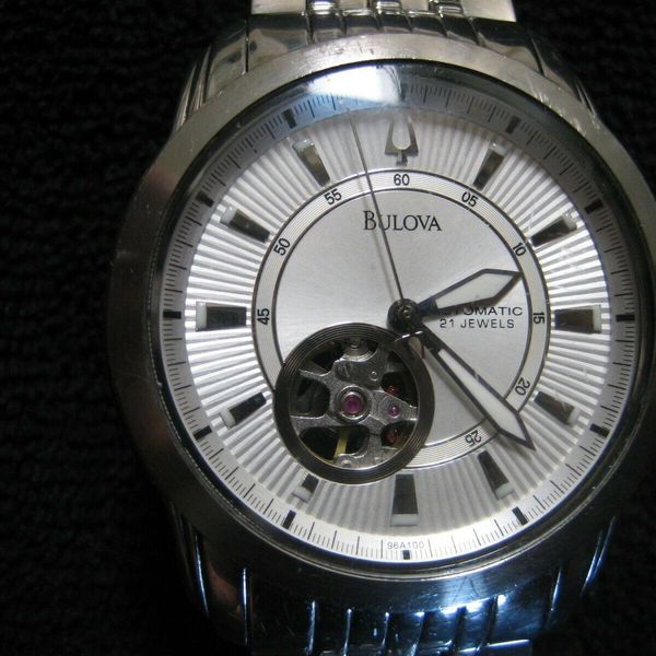 Bulova 96A100 Men's Watch Automatic Stainless Steel Skeleton CaseBack-Pre-owned | WatchCharts ...