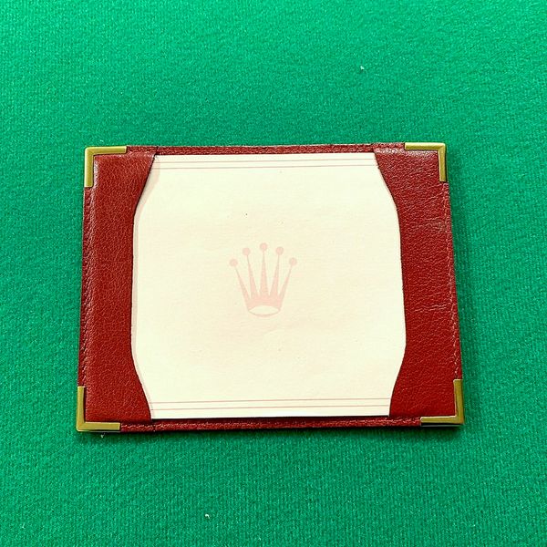 Rolex origjnal genuine red leather Notepad | WatchCharts