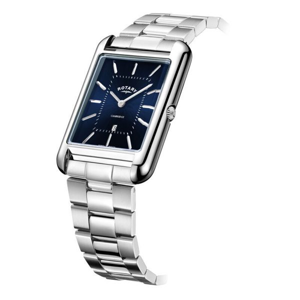 Rotary Blue Dial Rectangular Bracelet Watch GB05280/05 Â£164.50 ...