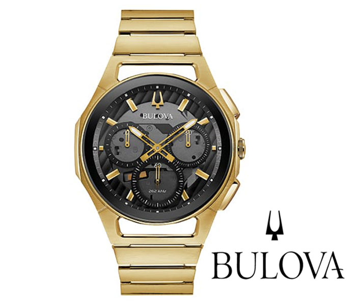 Bulova BULOVA Watch Men's Curve CURV Introduced in Bold Gold Color ...
